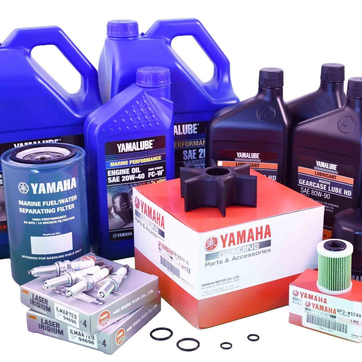 Yamaha Outboard 100-Hour Service Kit with Cooling XF425 - Yamalube 20W-40 (All Models) – PartsVu