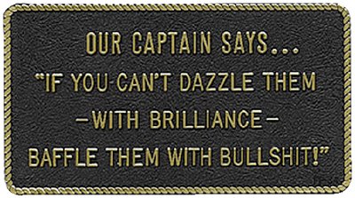 Bernard Engraving - Fun Plaques - Our Captain Says... - FP034 – PartsVu