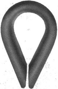Chicago Hardware - Galvanized Wire Rope Thimble - 3/8" - 225250 – PartsVu
