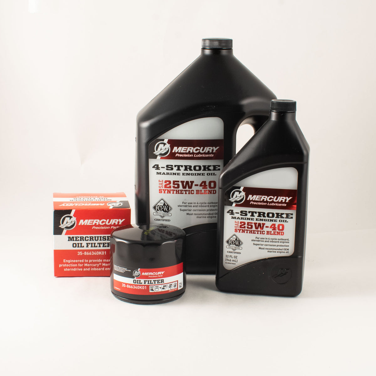 MerCruiser Oil Change Kit for 5.0L, 5.7L, 350 MAG, Black Scorpion & 6 ...