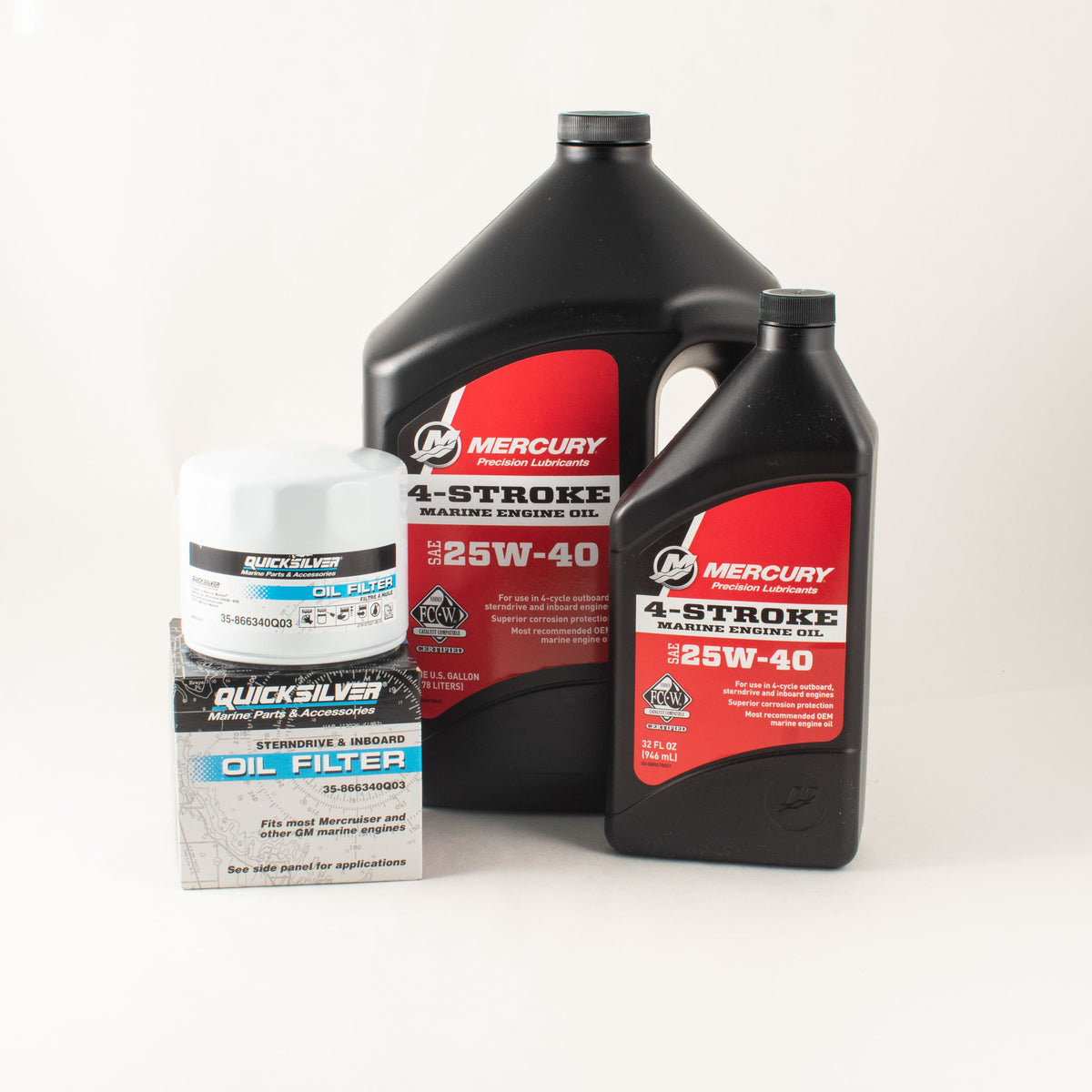 Mercruiser Oil Change Kit for 5.0L, 5.7L, 350 MAG, Black Scorpion & 6 ...