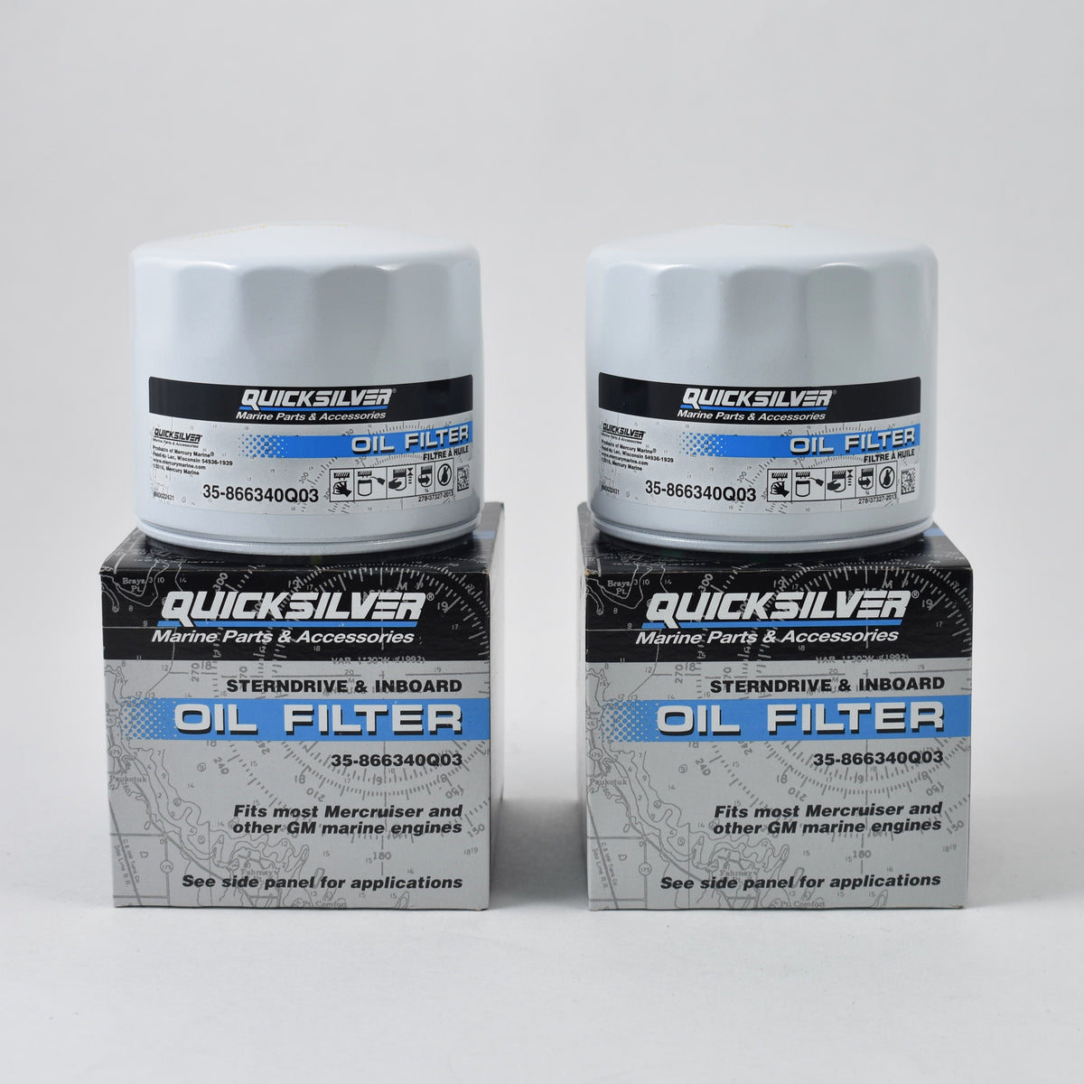 Mercury MerCruiser Quicksilver Inboard & Sterndrive Oil Filter 2-Pack ...