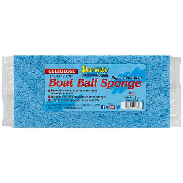 Starbrite - Cellulose Boat Bail Sponge - 9" x 4.5" x 1.25" - 40076 ...