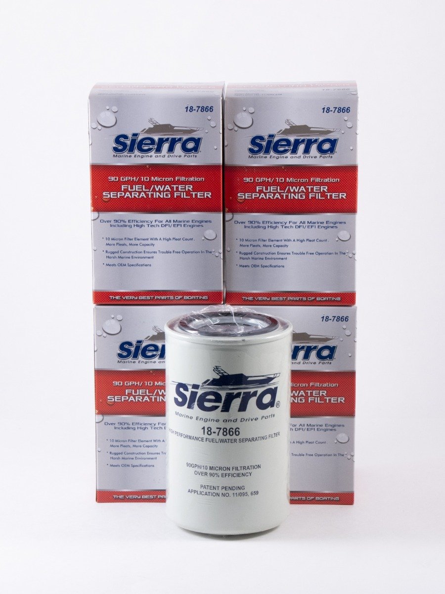 Sierra 7866 Fuel Water Separating Filter 4-Pack MAR-FUELF-IL-TR – PartsVu