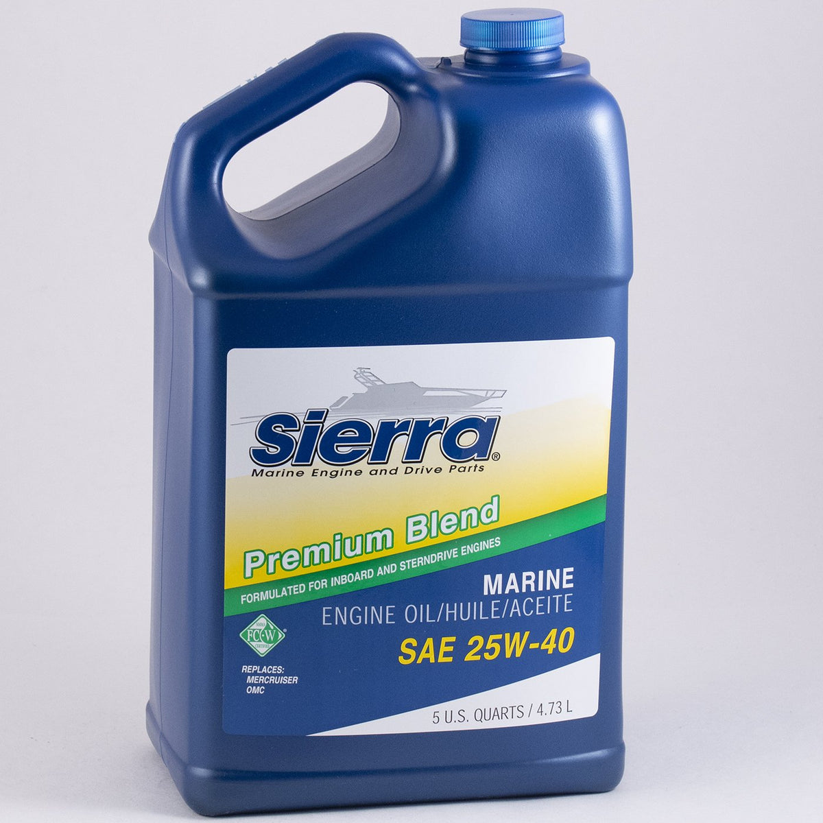 Sierra - SAE 25W-40 FC-W 4 Stroke Marine Engine Oil - 5 Quart - 94004 ...