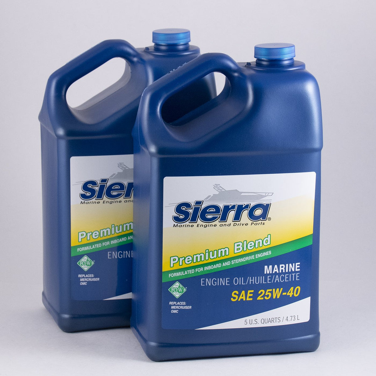 Sierra - SAE 25W-40 FC-W 4 Stroke Marine Engine Oil - 5 Quart - 2 Pack ...