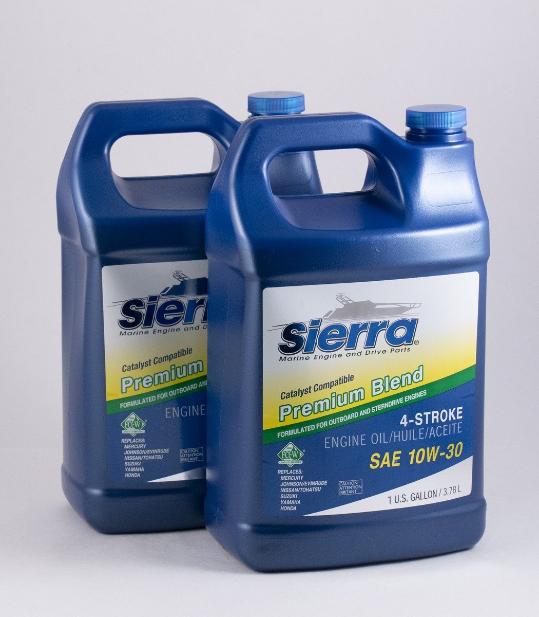 Sierra - 10W-30 4 Stroke Outboard Marine Engine Oil - Gallon - 2 Pack ...