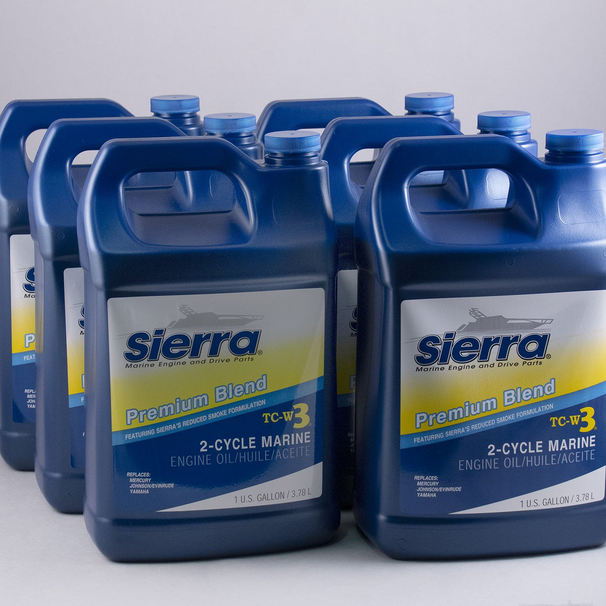 Sierra - Blue Premium TC-W3 2 Stroke Marine Engine Oil - Gallon - 6 Pa ...