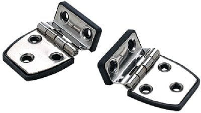 Sea Choice - Polished Stainless Steel Offset Short Side Hinges with Bl ...