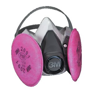 3M - 6000 Series Half Facepiece Respirator Assembly with P100 Filter ...