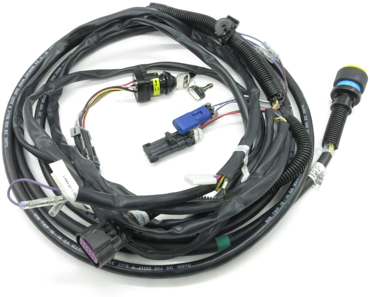 Mercury - Key Switch with Harness - Engine to Helm - Non DTS - 14 Pin ...