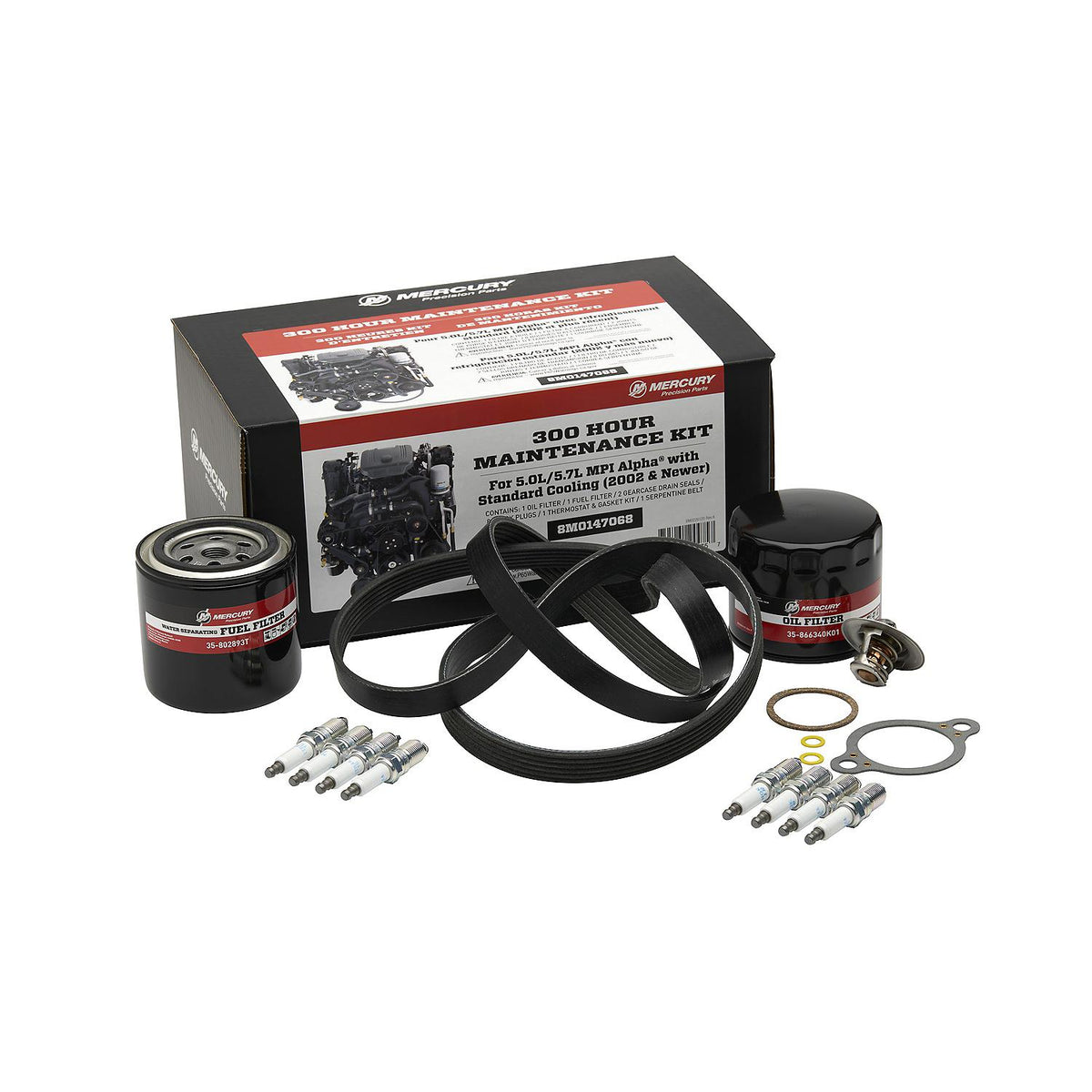 Mercury 8M0147068 300 Hour Service Kit for 5.0L & 5.7L MPI Alpha – PartsVu