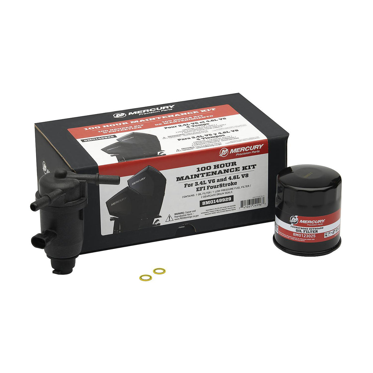 Mercury 175-300 HP FourStroke 100 Hour Maintenance Kit – 8M0149929 ...