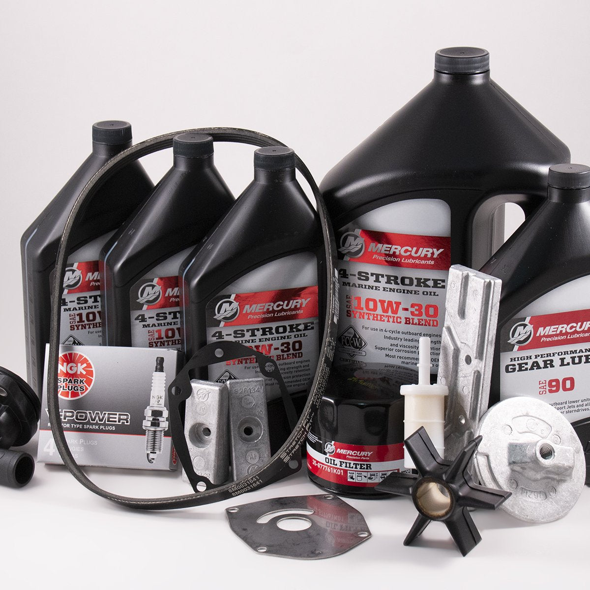 Mercury 300 Hour Service Kit 8M0094233 150 EFI 10W-30 Synthetic – PartsVu