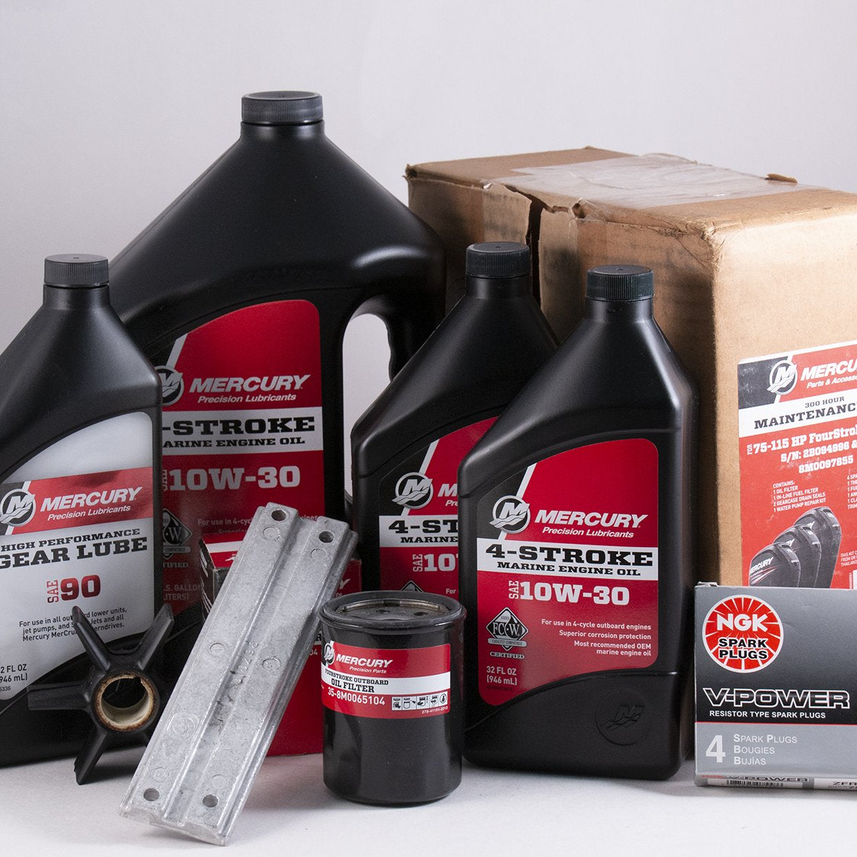 Mercury 300 Hour Service Kit 8M0097855 65-115 2.1L 10W-30 – PartsVu