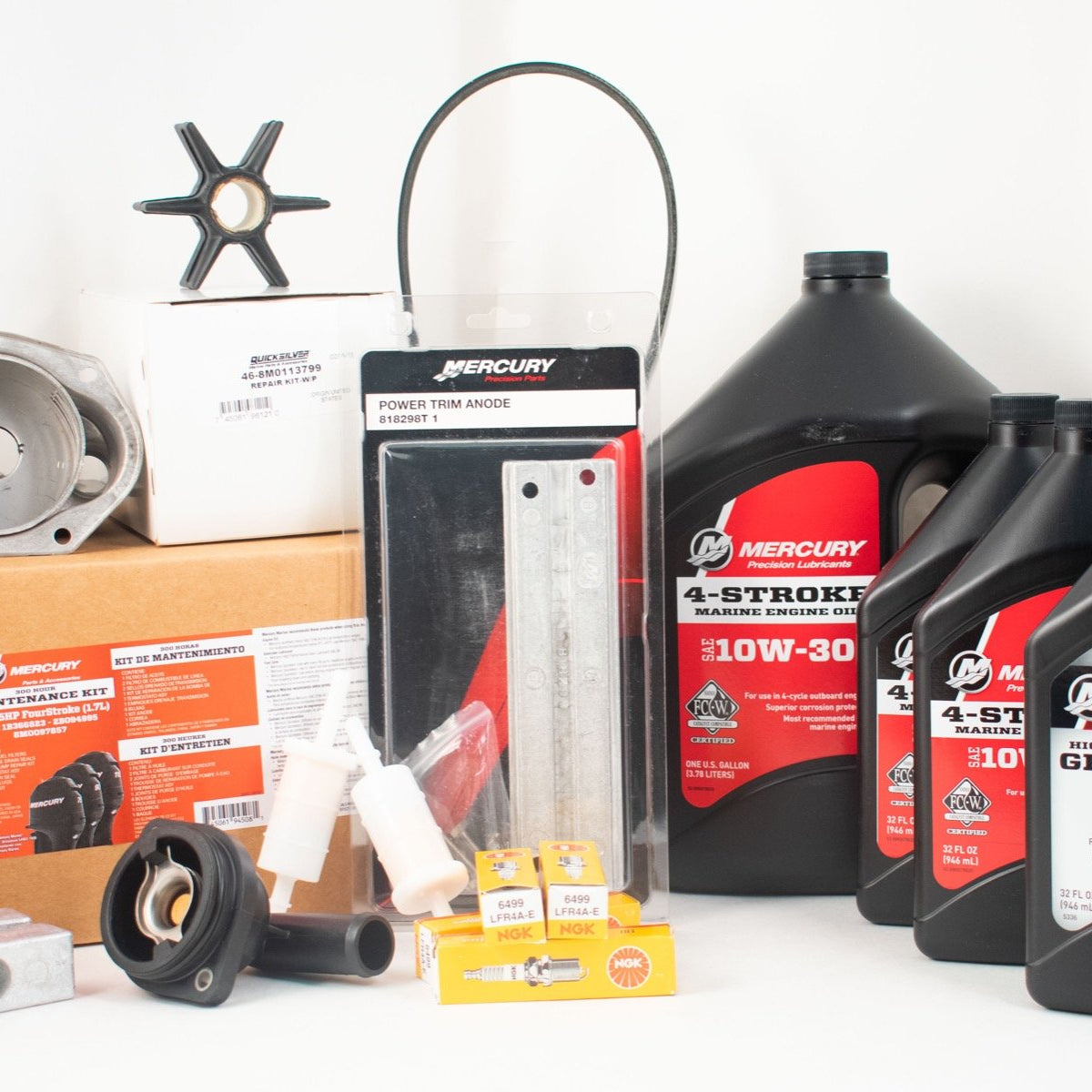 Mercury 300 Hour Service Kit 8M0097857 1.7L 75 - 115 HP 10W-30 – PartsVu