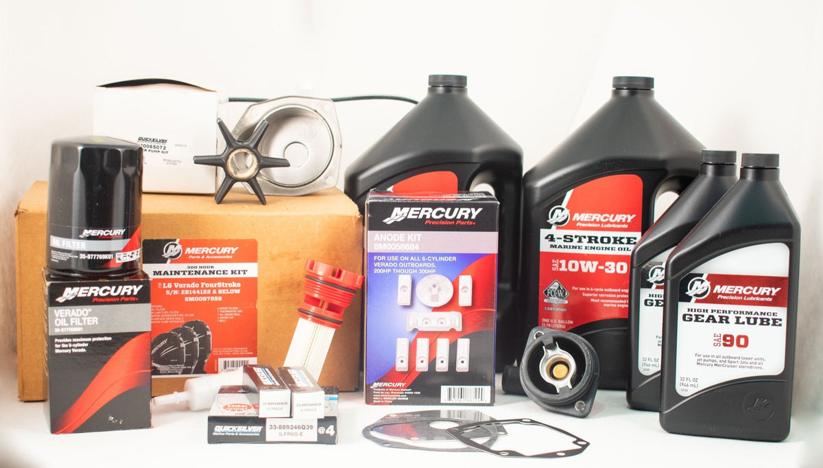 Mercury 300 Hour Service Kit 8M0097859 L6 10W-30 – PartsVu