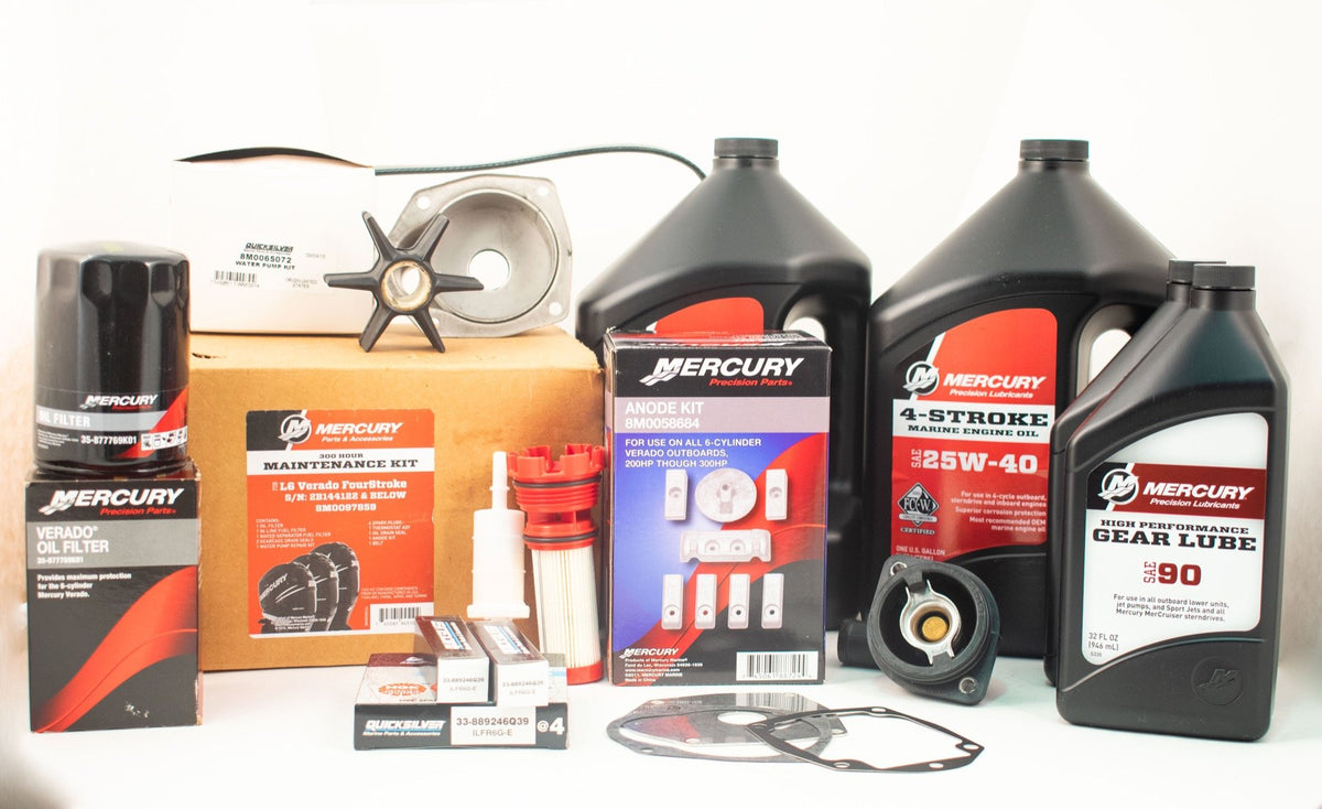 Mercury 300 Hour Service Kit 8M0097859 L6 25W-40 – PartsVu