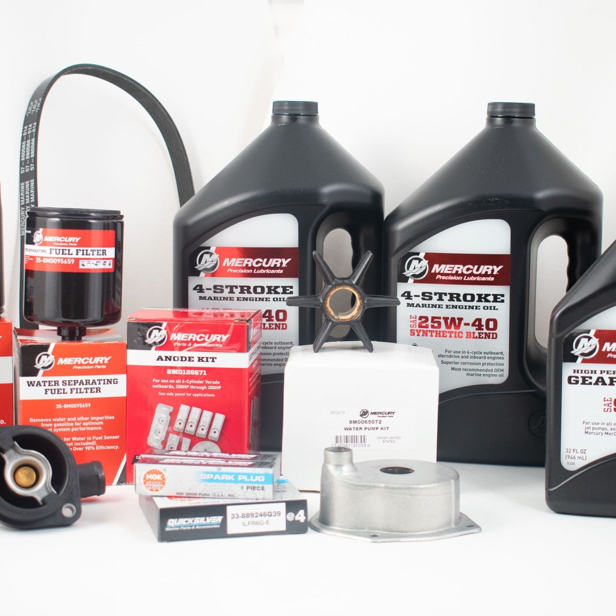 Mercury 300 Hour Service Kit 8M0133617 V6 25W-40 Synthetic Blend – PartsVu