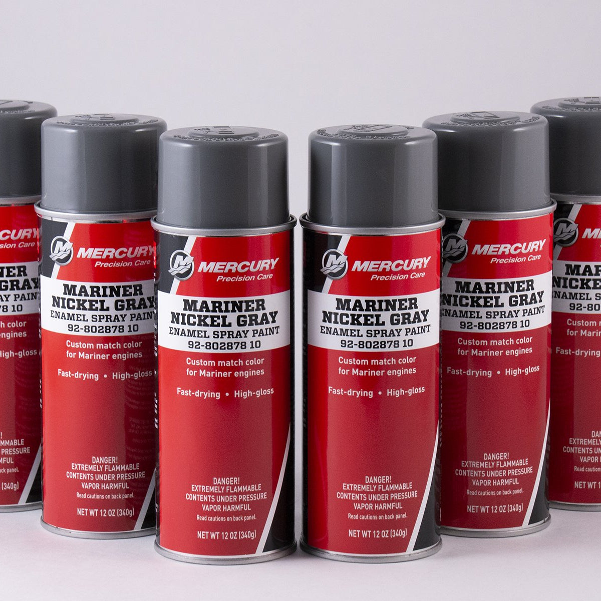 Mercury Outboard Engine Paint - Mariner Nickel Gray - 80287810 - 6 Pac ...