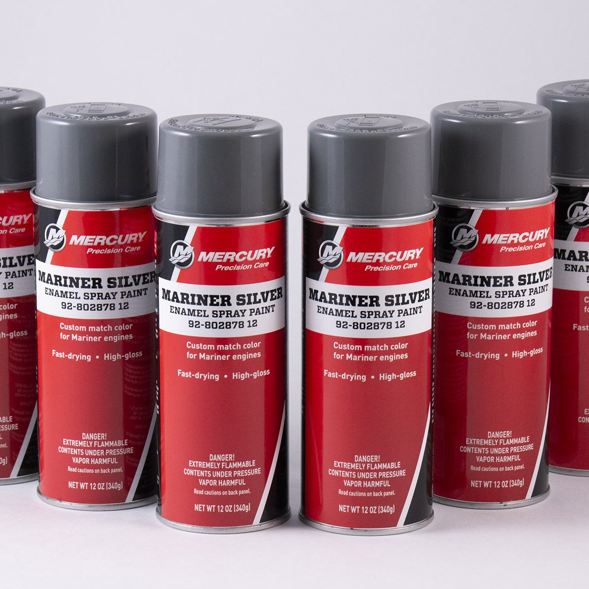Mercury Outboard Engine Paint - Mariner Silver - 80287812 - 6 Pack ...