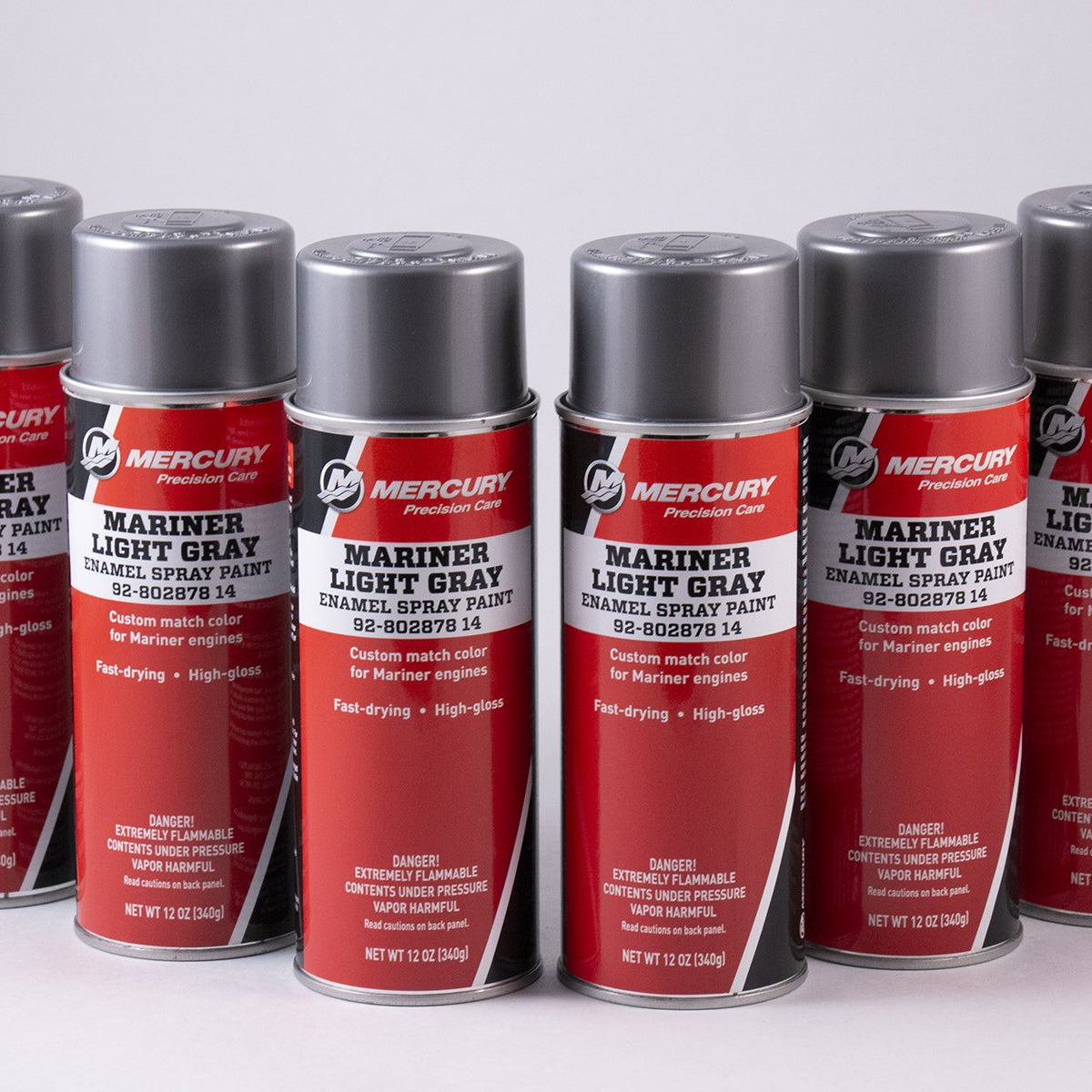 Mercury Outboard Engine Paint - Mariner Light Gray - 80287814 - 6 Pack ...