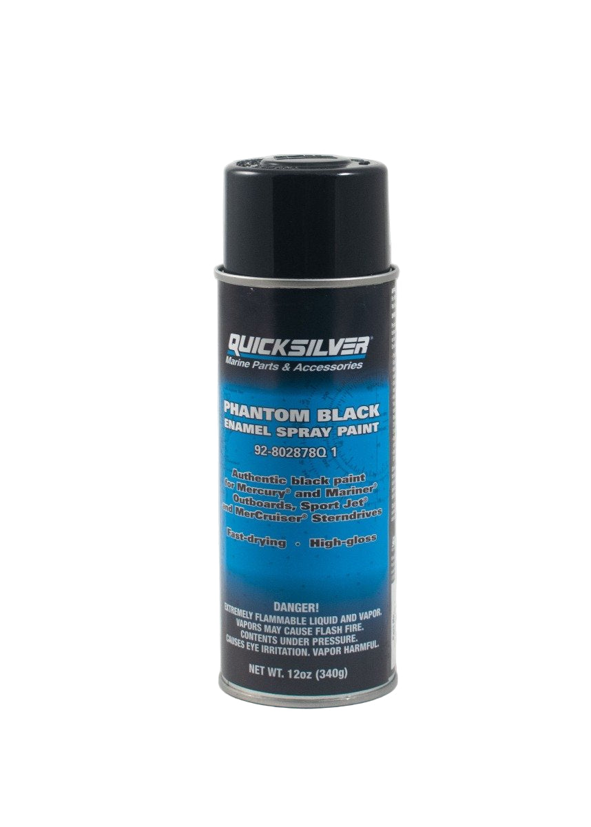 Mercury Quicksilver - Engine Paint - Phantom Black - 12 oz Spray Can ...