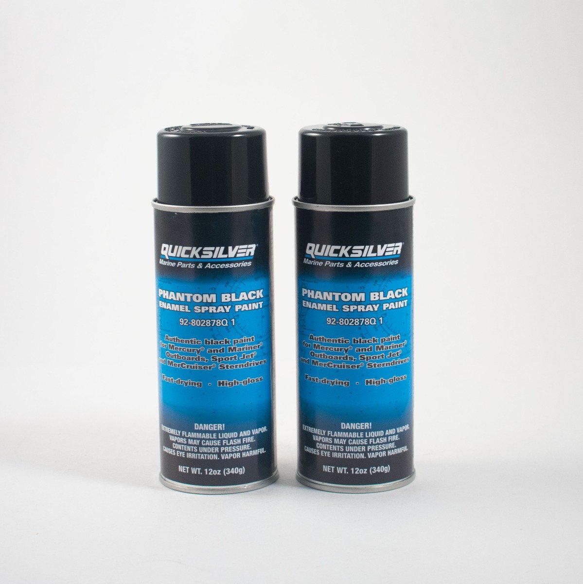 Mercury Quicksilver Engine Paint - Phantom Black - 802878Q1 - 2 Pack ...