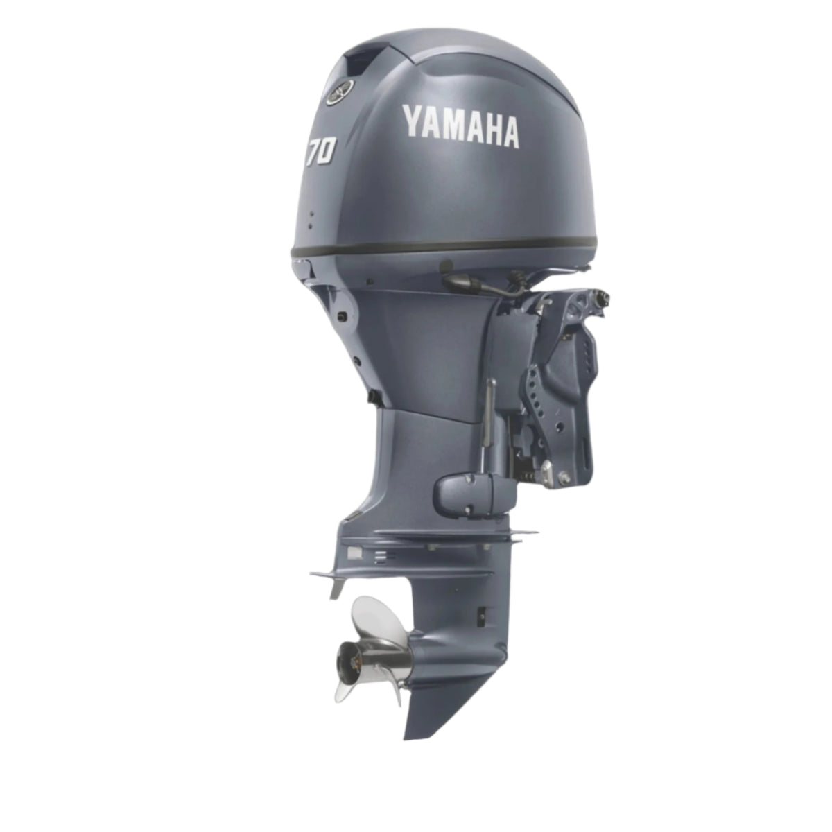 Yamaha F70LB Outboard – 20" Shaft, Remote Control, Gray Finish – PartsVu