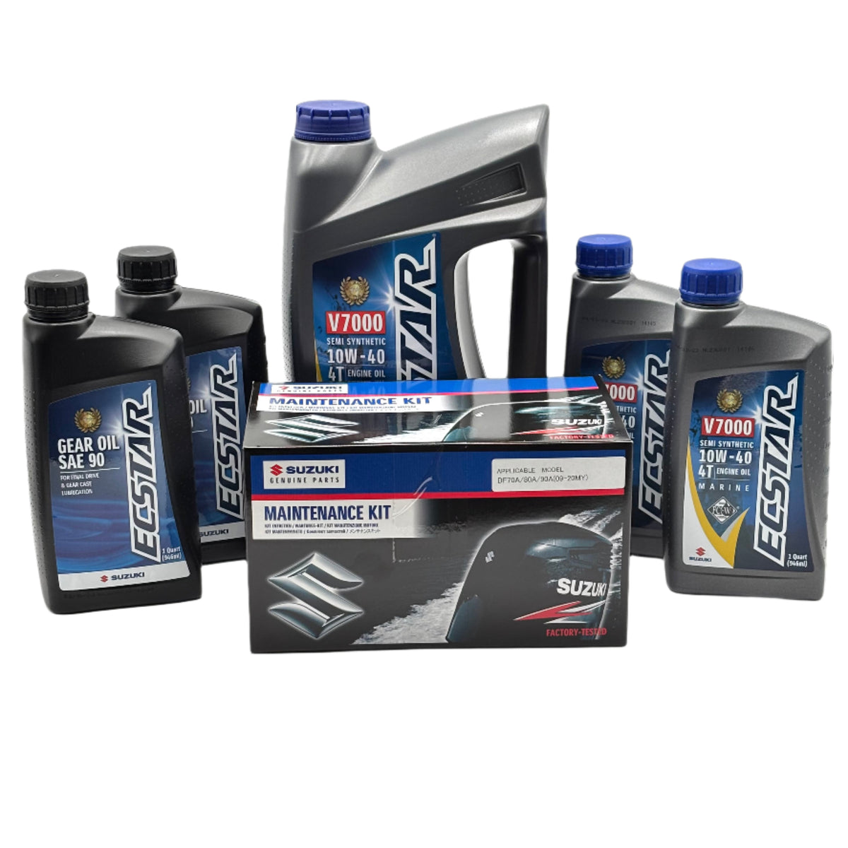 Suzuki DF75A DF80A DF90A Service Kit – 10W40 Ecstar Oil – 2009+ – PartsVu