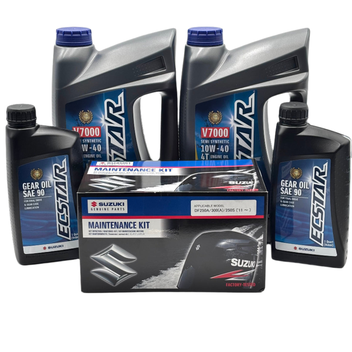 Suzuki DF250 V6 Service Kit – 10W40 Ecstar Oil | 2011-Current – PartsVu