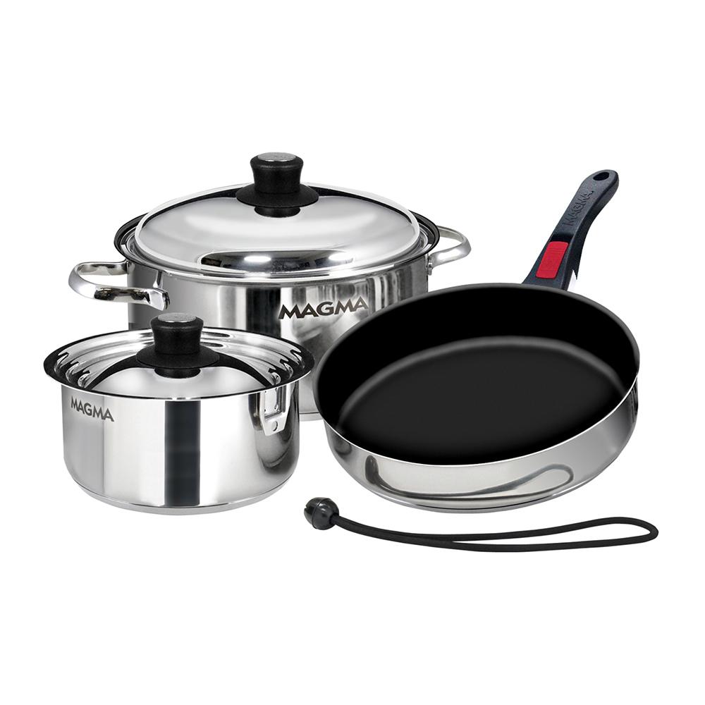 Magma Nesting 7-Piece Induction Compatible Cookware - Stainless Steel ...