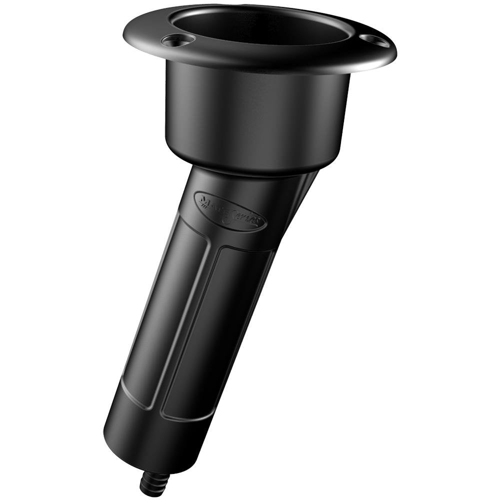Mate Series Plastic 15 Rod Cup Holder - Drain - Round Top - Black - P1 ...