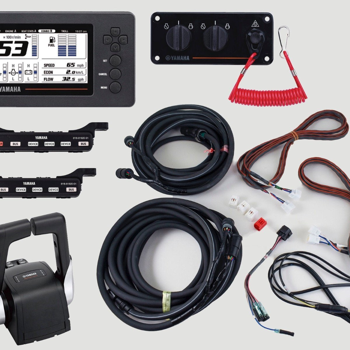 Yamaha - Command Link Twin Engine 6YC Display Kit with 704 Control Box ...