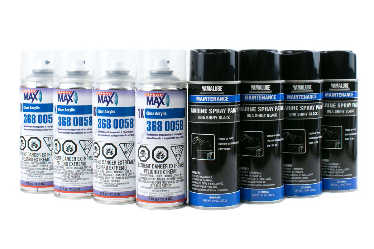 Yamaha Marine Outboard Engine Cowling Spray Paint & Enamel Based Clear ...