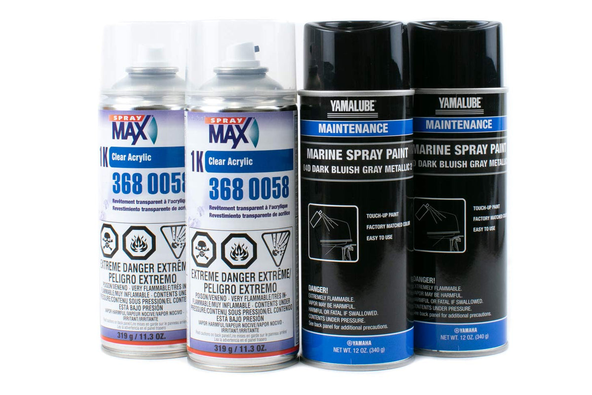 Yamaha Marine Outboard Engine Cowling Spray Paint - 2 Cans of Each - 4D ...