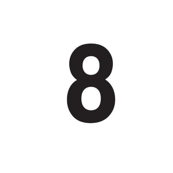 Hardline Products - 3" Gothic Numbers - Black - "8" - 10 Pack - 17333 ...