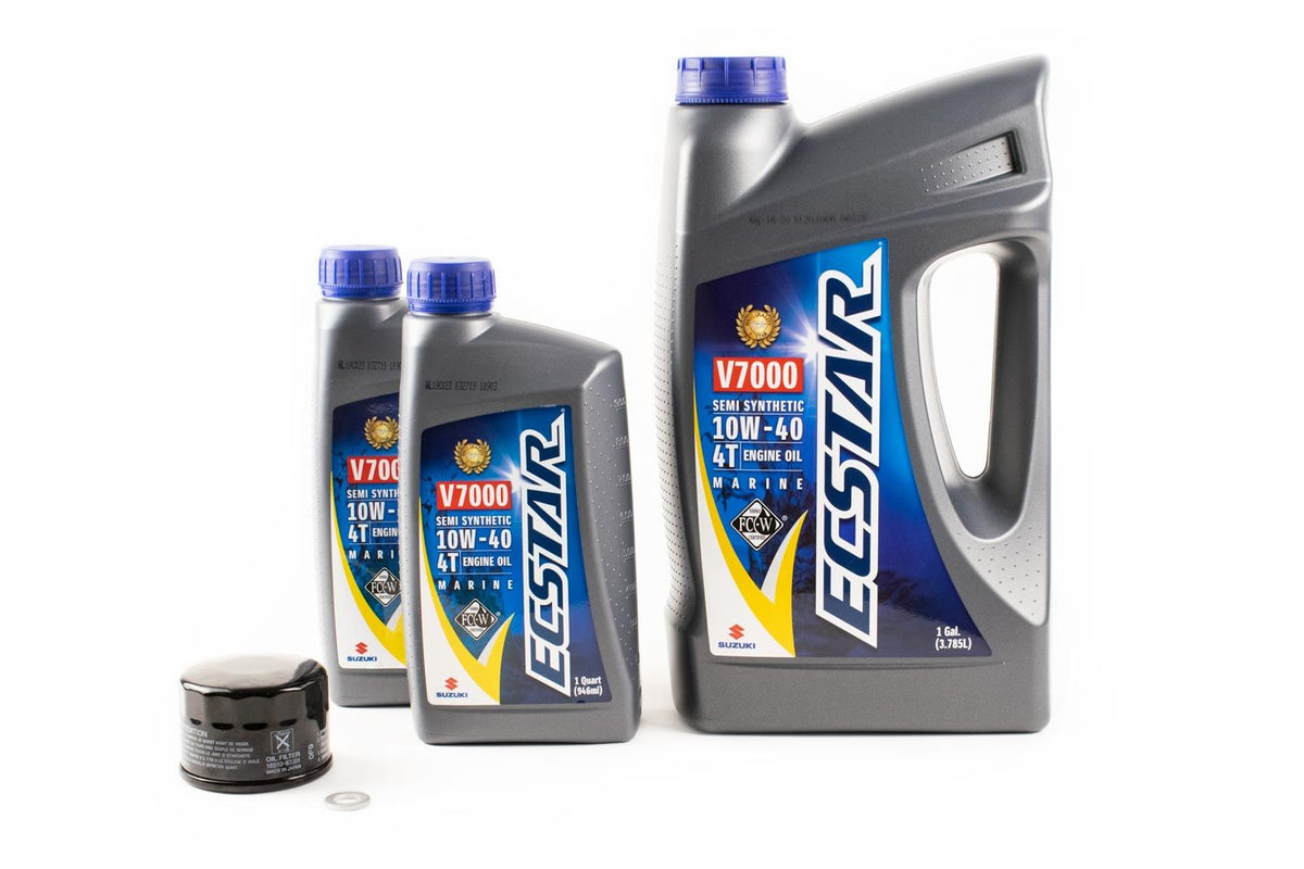 Suzuki Outboard Oil Change Kit for DF60 & DF70 - Ecstar V7000 10W40 ...