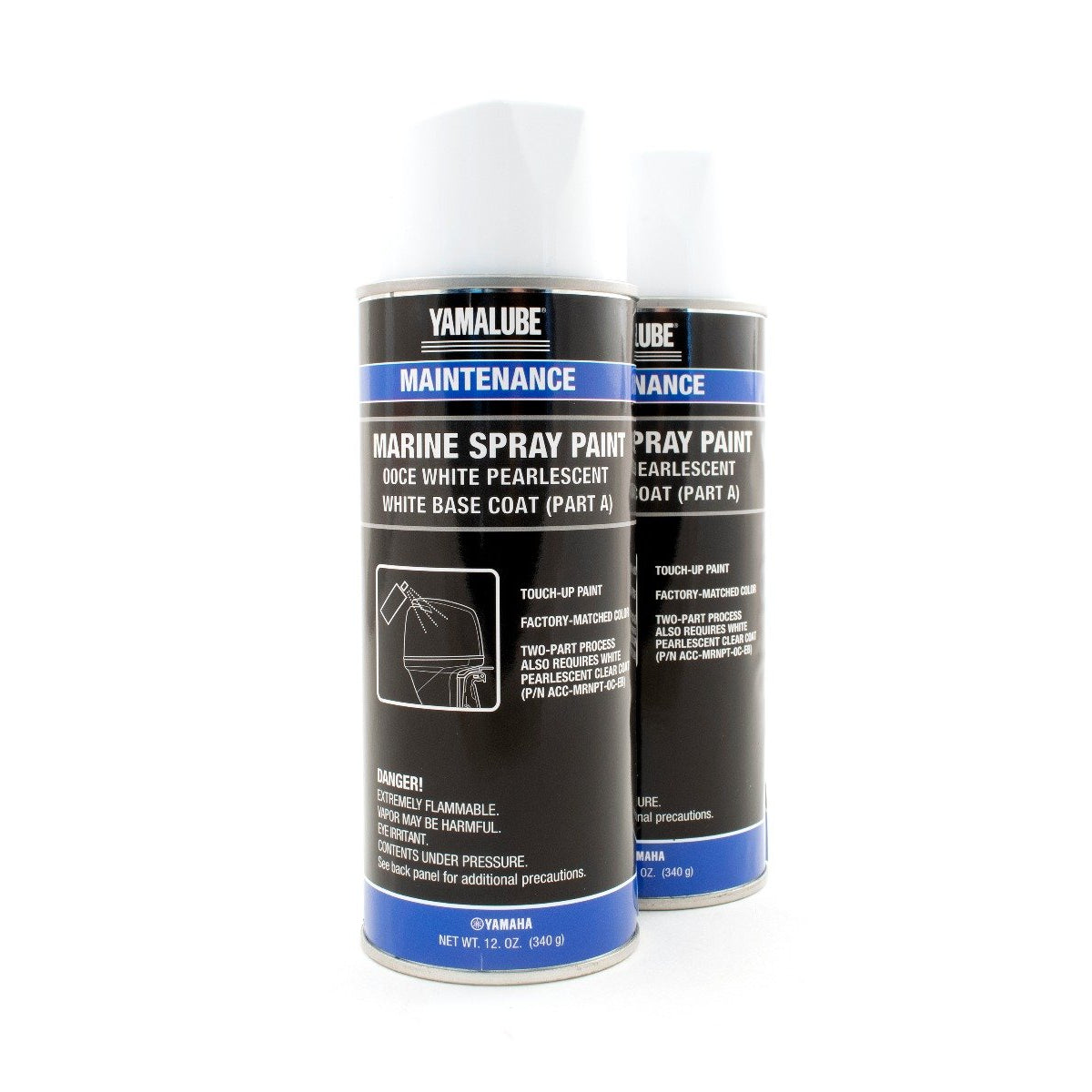 2-Pack - Yamaha Marine Outboard Engine Cowling Spray Paint EA - White ...
