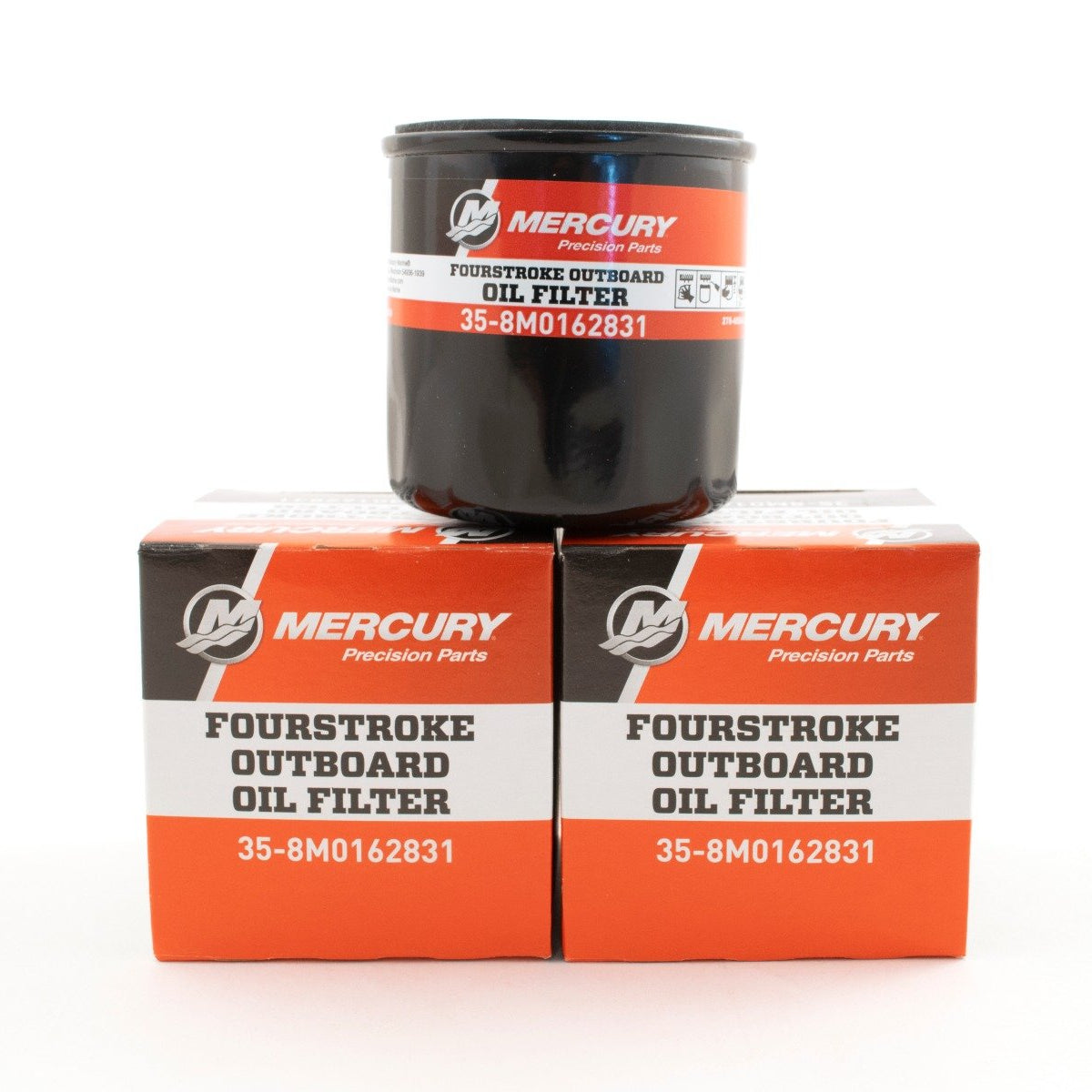 Mercury Outboard Oil Filter 2-Pack - 10 15 20 Carbureted 4-Stroke 25 30 ...
