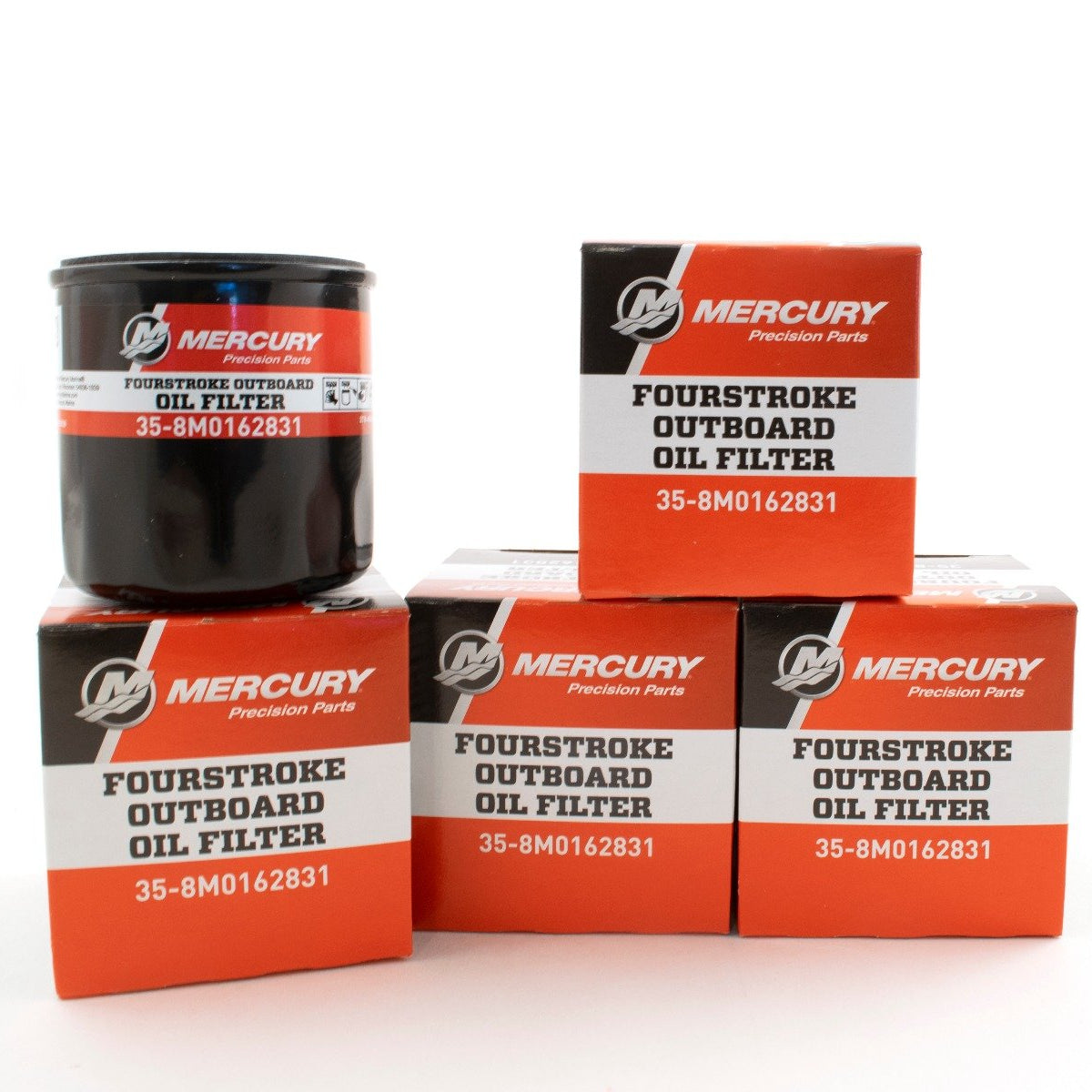 Mercury Outboard Oil Filter 4-Pack - 10 15 20 Carbureted 4-Stroke 25 30 ...