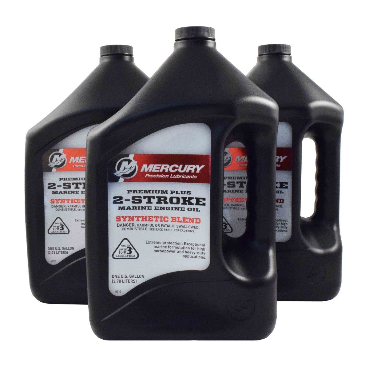 3-Pack - Mercury Premium Plus TCW 3 2 Stroke / Cycle Outboard Oil ...