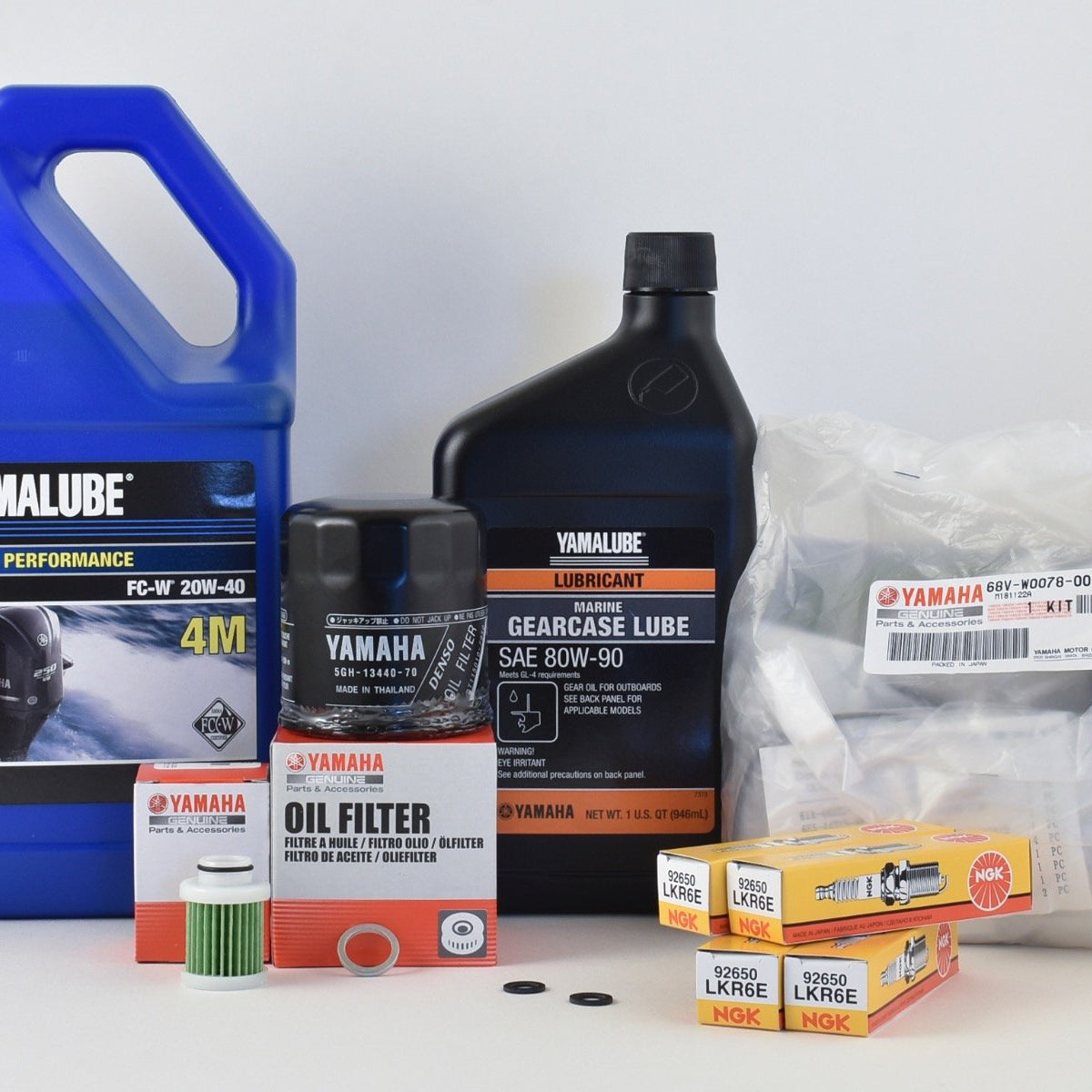 Yamaha Outboard 100-Hour F115 Service Kit w/ Cooling - Yamalube 20W-40 ...